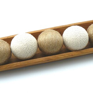Jute Rope Decorative Balls for Bowls, Vase Fillers Twine Orbs, Macrame ...
