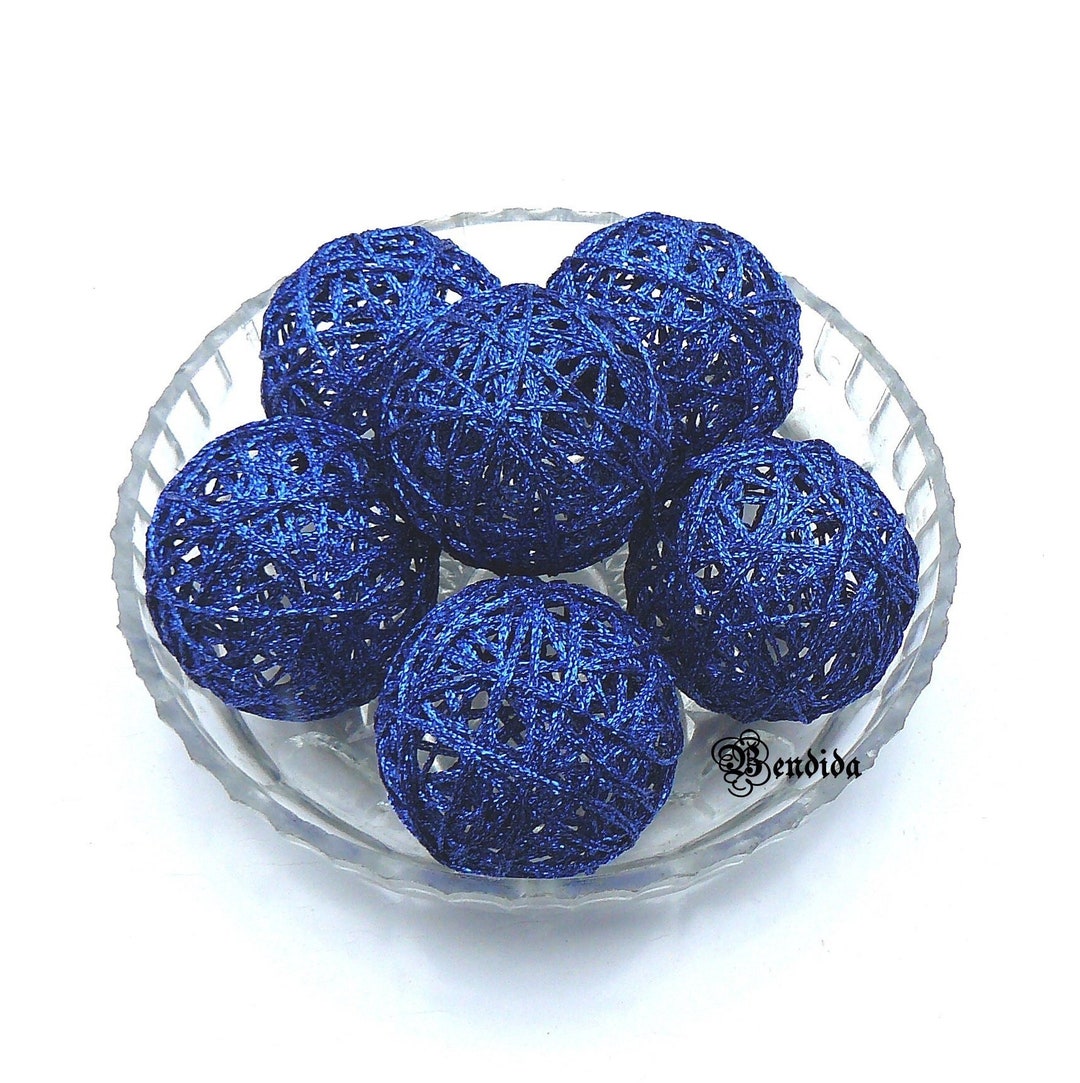 Blue Glitter Decorative Balls for Bowls, Vase Fillers Orbs, Sparkle ...