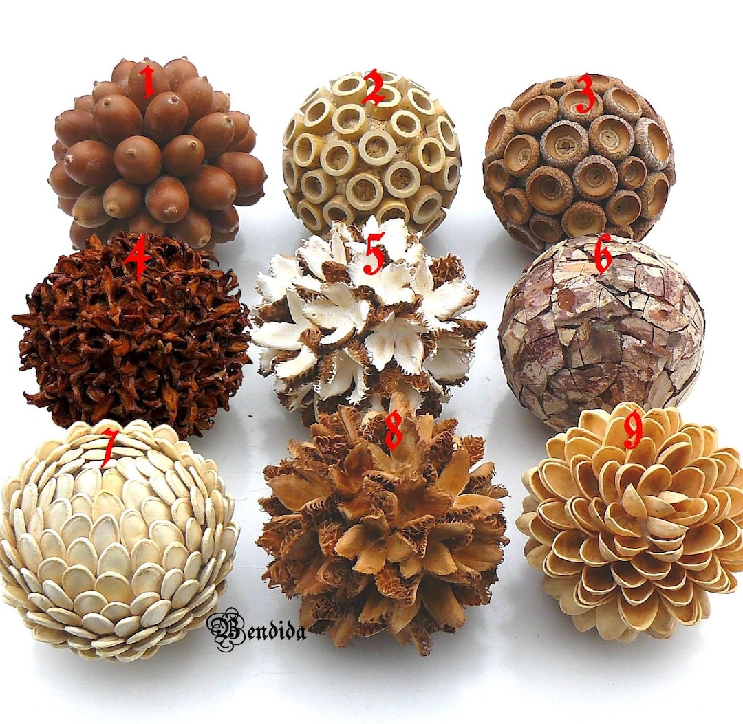 Large Decorative Balls for Bowls, Vase Fillers Textured Orbs, Spheres ...