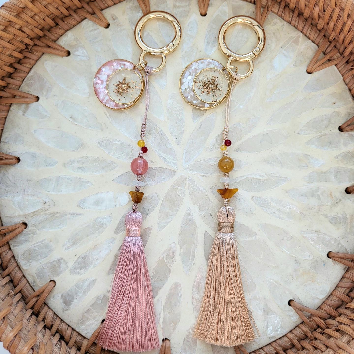 Moonlight Traditional Korean Norigae Keychain – Tassel With Resin ...