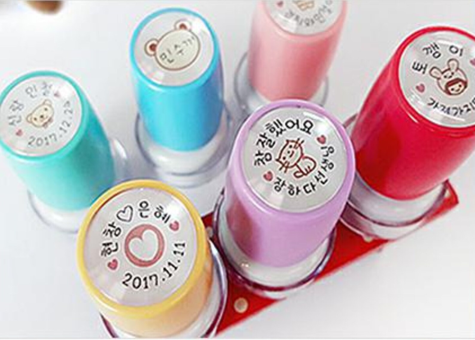 Personalized Korean Stamps Made to Order Many Cute Options | Etsy