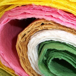 8 Color Mulberry Paper Variety Pack - Hanji - 색한지 - Natural Fibers - 25 ...