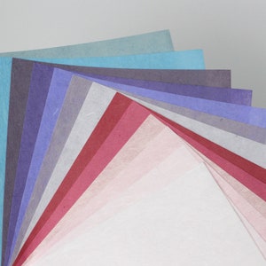 I[50 Sheets] Mixed Korean Traditional Mulberry Colored Paper Hanji (6 X ...