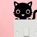 Cat Light Switch Sticker Vinyl Decal Sticker Cartoon | Etsy