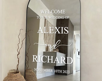 Wedding Welcome Mirror Decal DIY Vinyl Lettering for Mirror Sticker ...