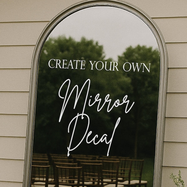 Mirror Word Stickers - Etsy UK