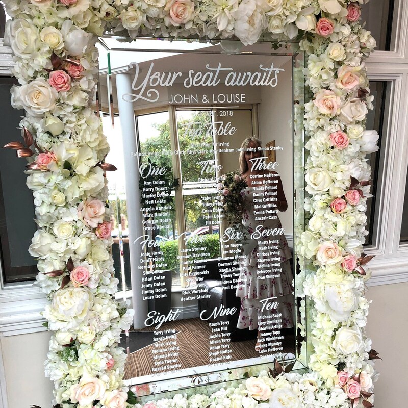 Mirror Seating Chart - Etsy
