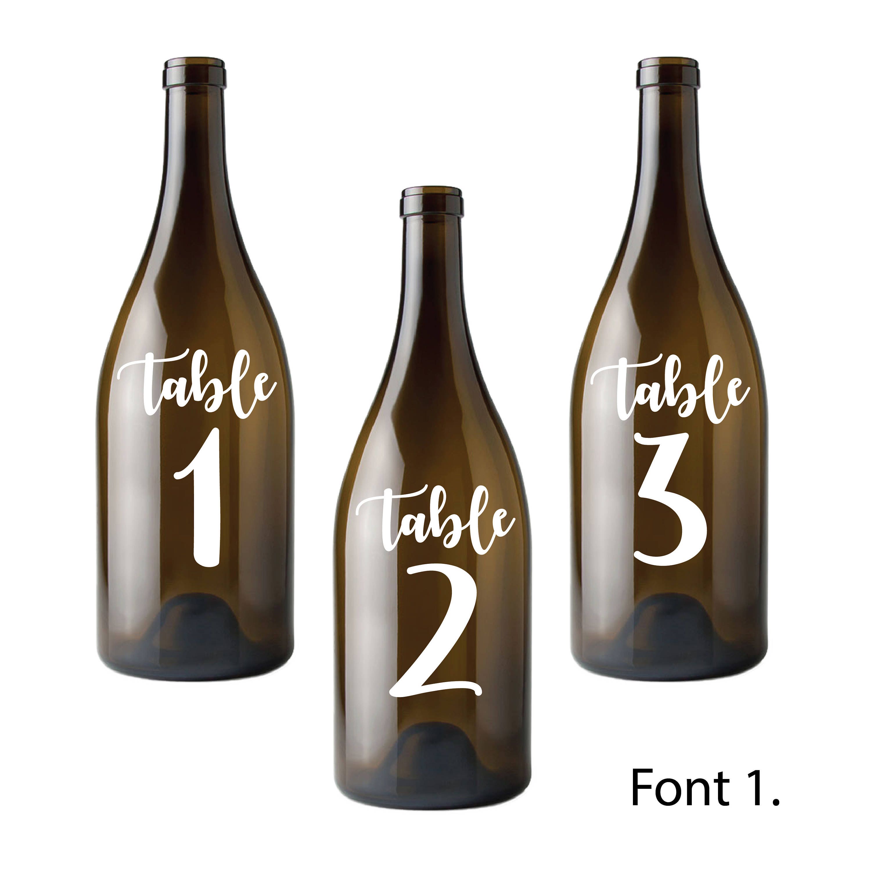Table Number Decals. Bottle Table Numbers. Seating Plan | Etsy