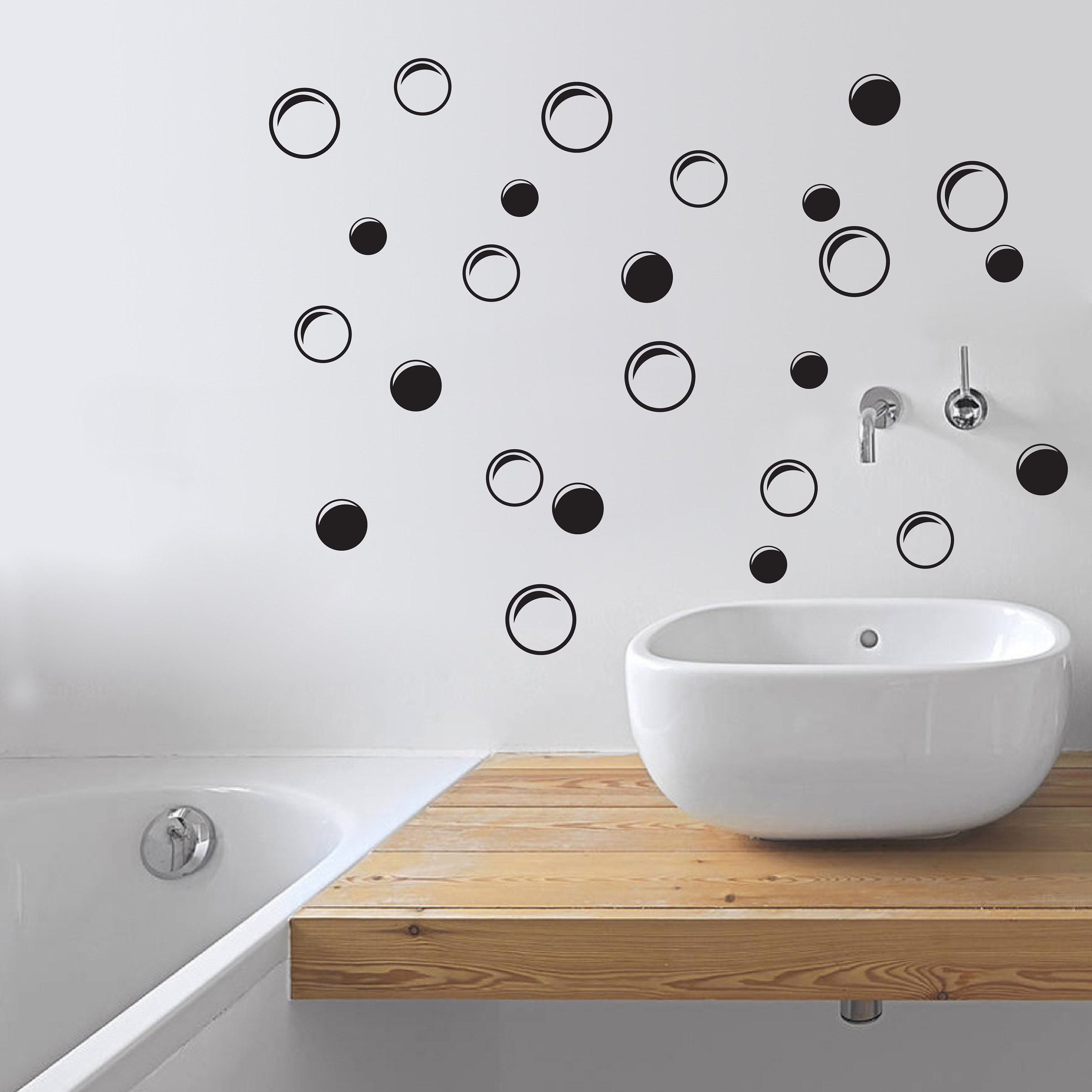 Bubble Wall Decals for the Bathroom Waterproof Vinyl Wall - Etsy