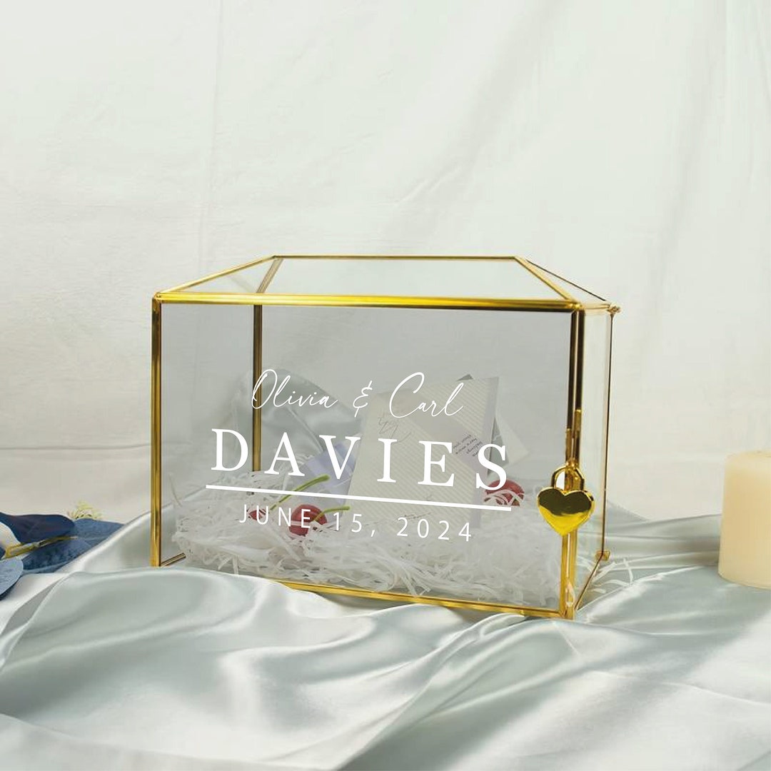 Custom Card Box Vinyl Decal for Wedding Cards & Gifts Table. DIY ...