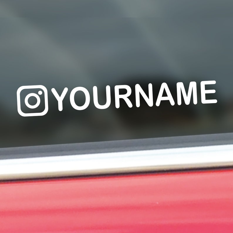 Personalized Instagram Vinyl Decal Custom Username Sticker - Etsy