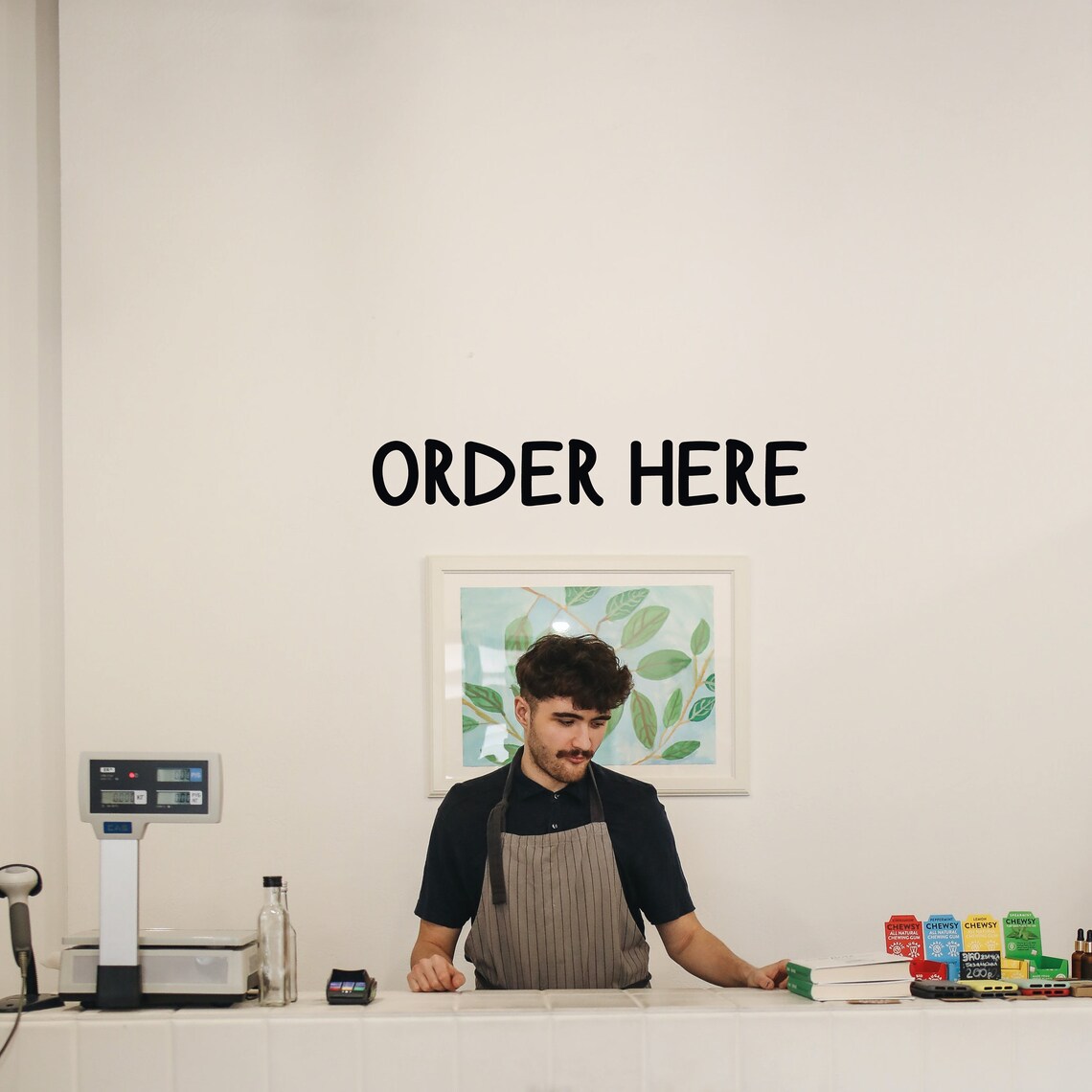 Order Here Business Decal. Shop Vinyl Transfer. Café Bar Restaurant ...
