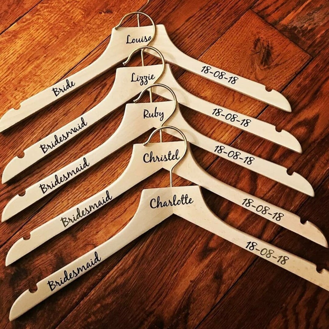 Wedding Hanger Decal Sets. Role Date & Name - Wedding Day Hanger ...