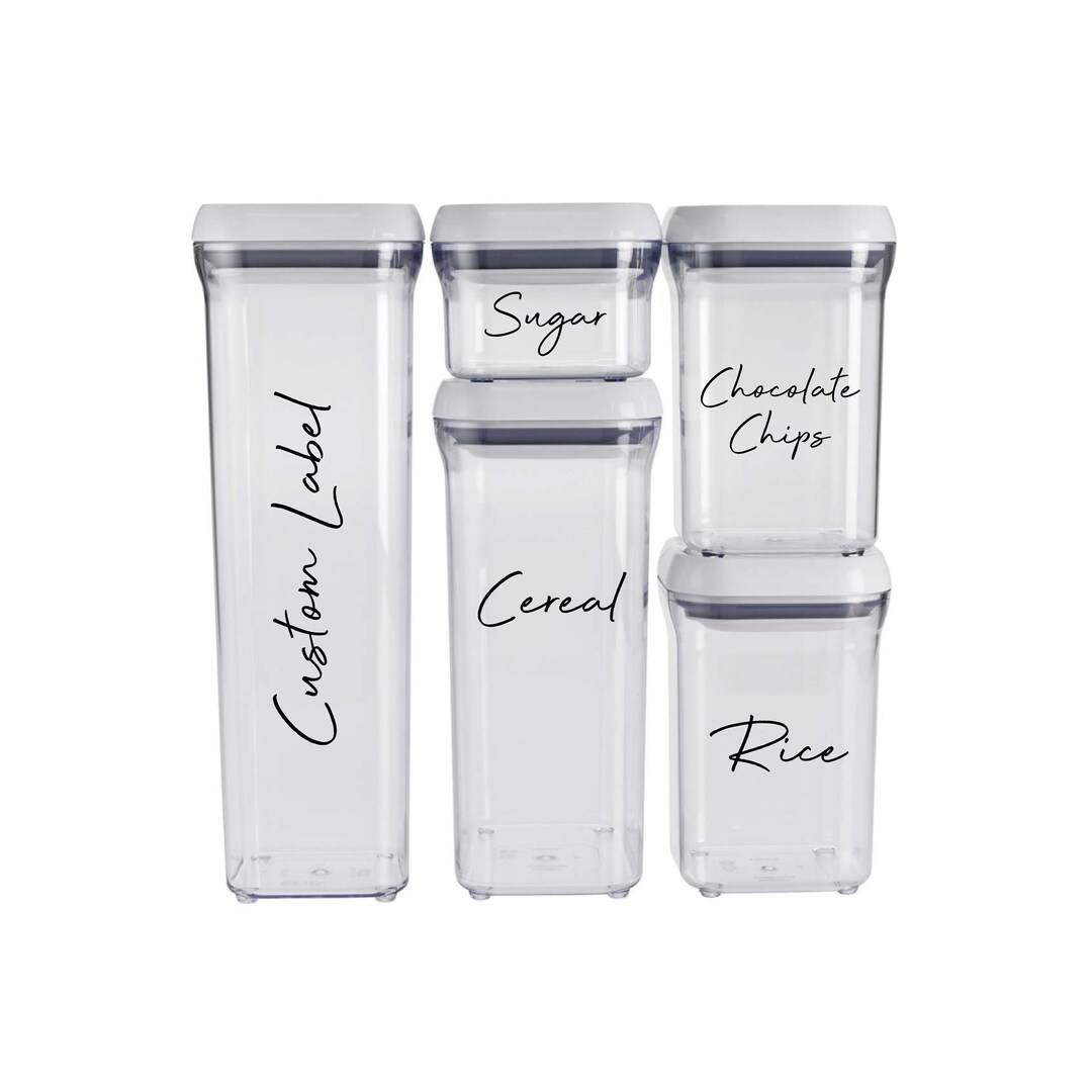 Custom Vinyl Storage Labels. Personalized Container Decals for Kitchen ...