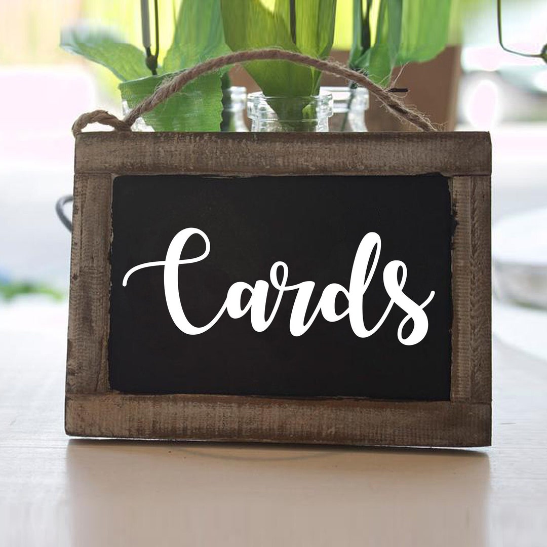 Custom Cards Vinyl Decal. DIY Card Box Transfer. Cards Sign Sticker ...
