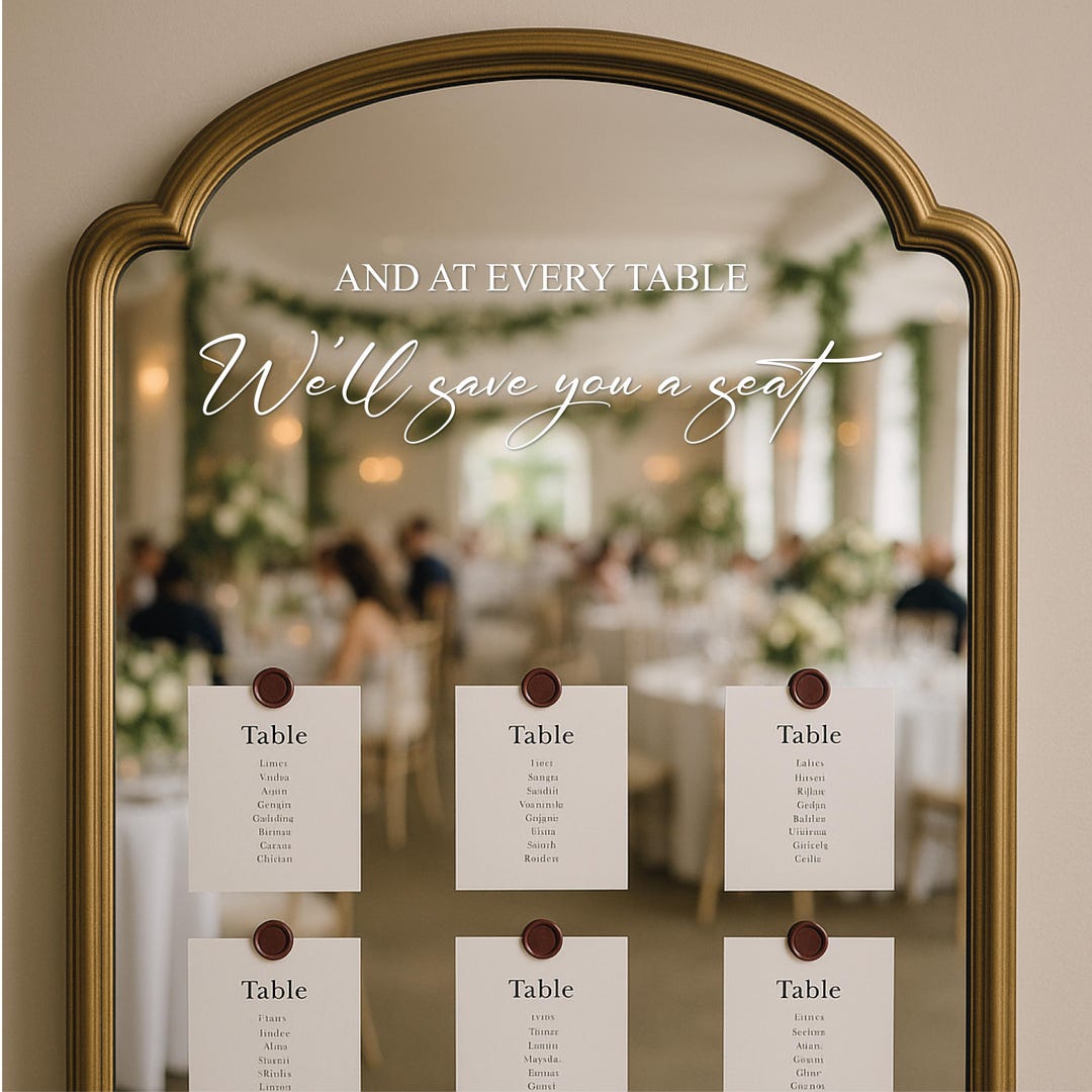We'll Save You A Seat Heading - Seating Plan Heading - Table Chart ...