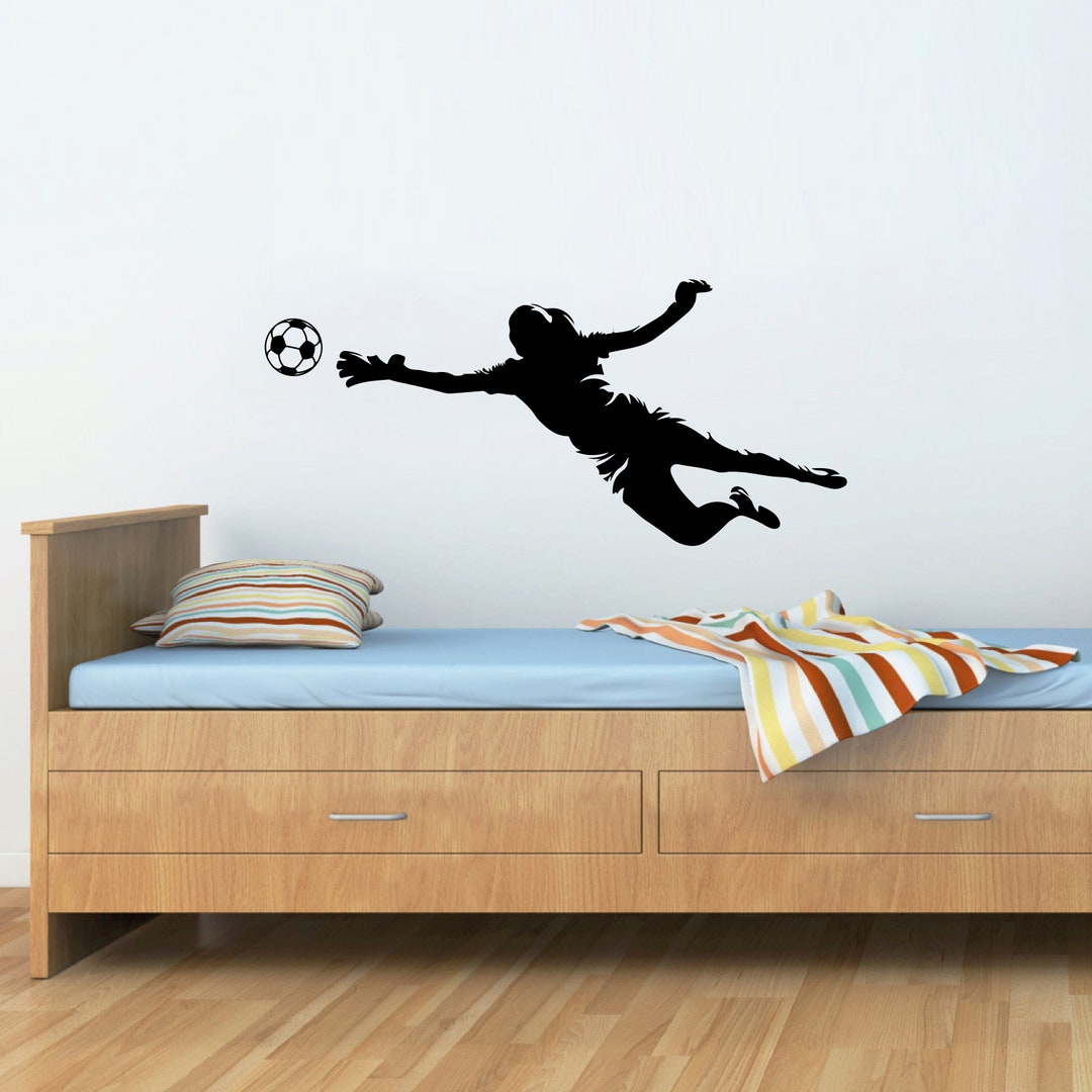 Female Goalkeeper Vinyl Wall Decal: Bedroom Wall Sticker Transfer - Etsy