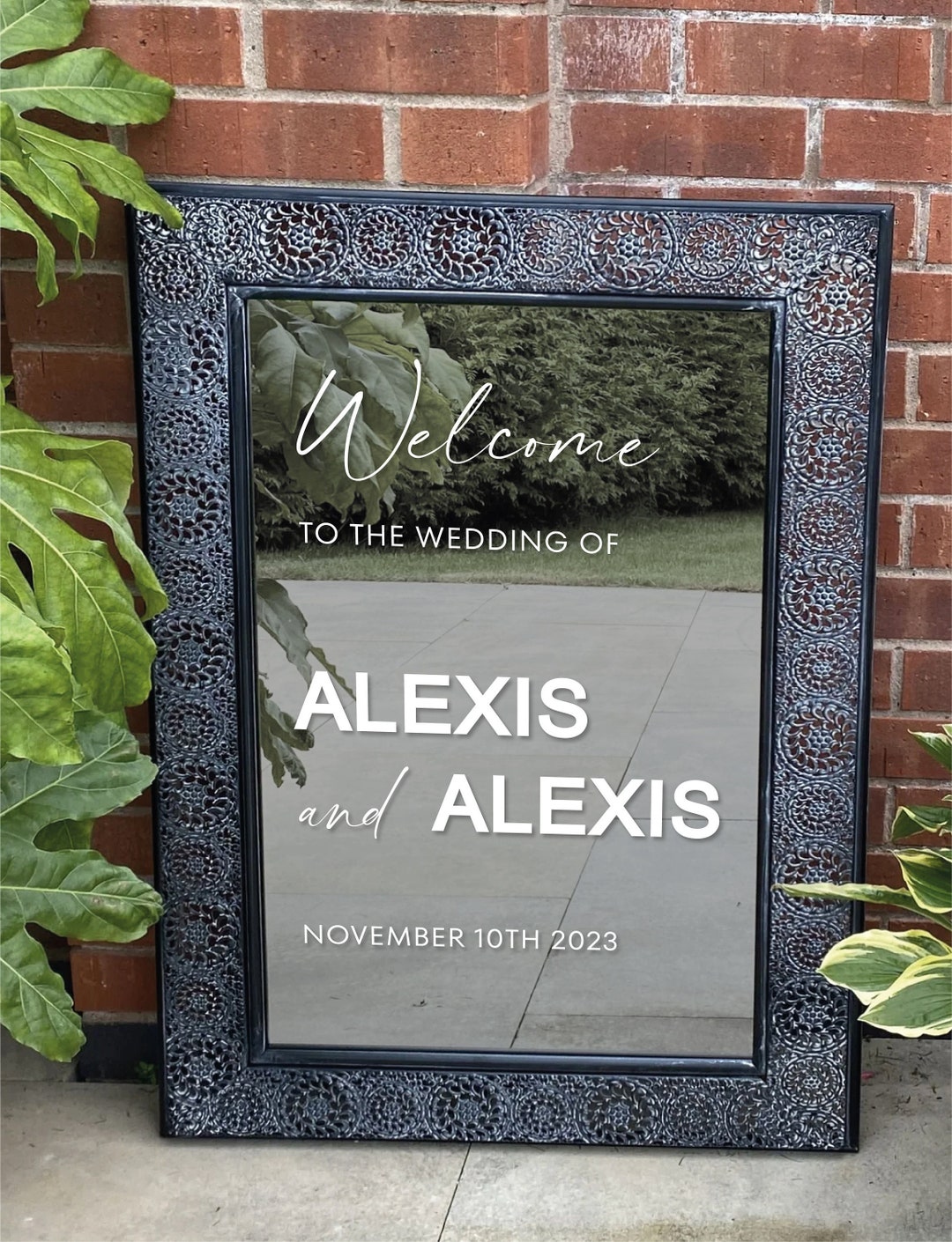 Welcome Sign Vinyl for Weddings - Personalised With Names & Date ...