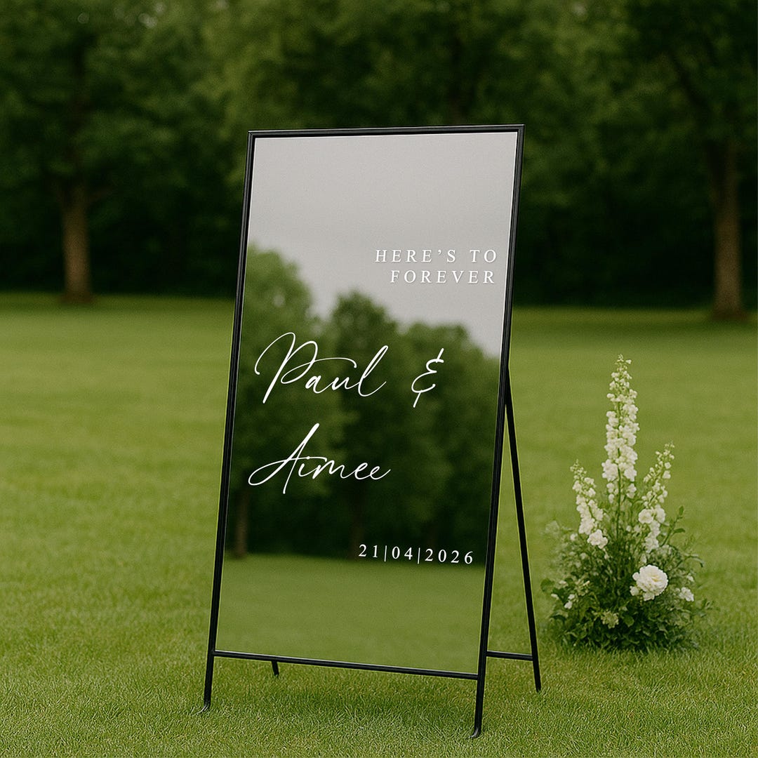 Personalised Here's to Forever Mirror Welcome Sign - Etsy