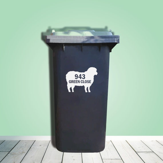 2 Sheep Wheelie Bin Decals. House Number Sticker. Bin Trash Skip Rubbish Home Bin Transfers. Street Name Decals. Peel and Stick Etsy UK