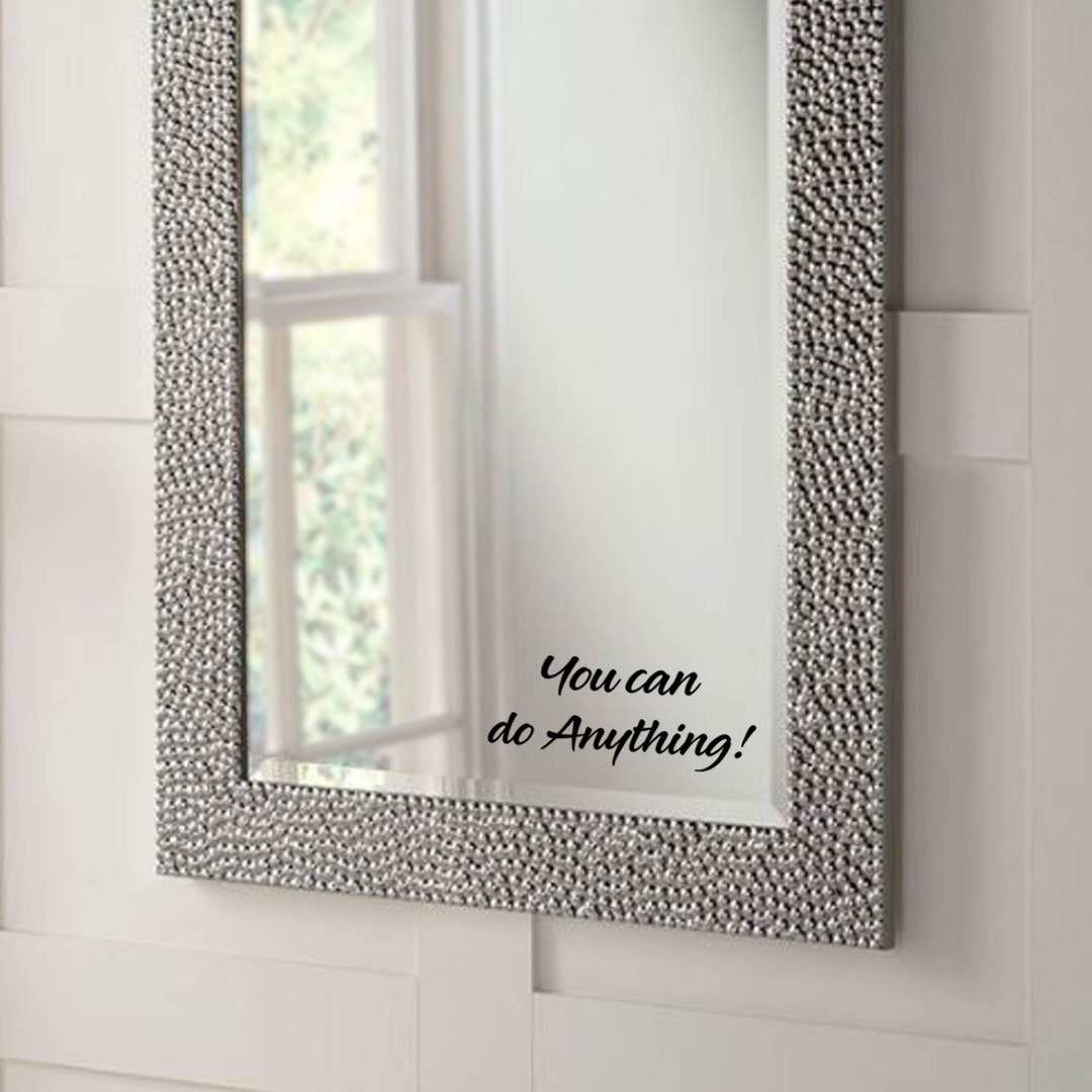 Positive Affirmation Mirror Decal: You Can Do Anything! - Etsy