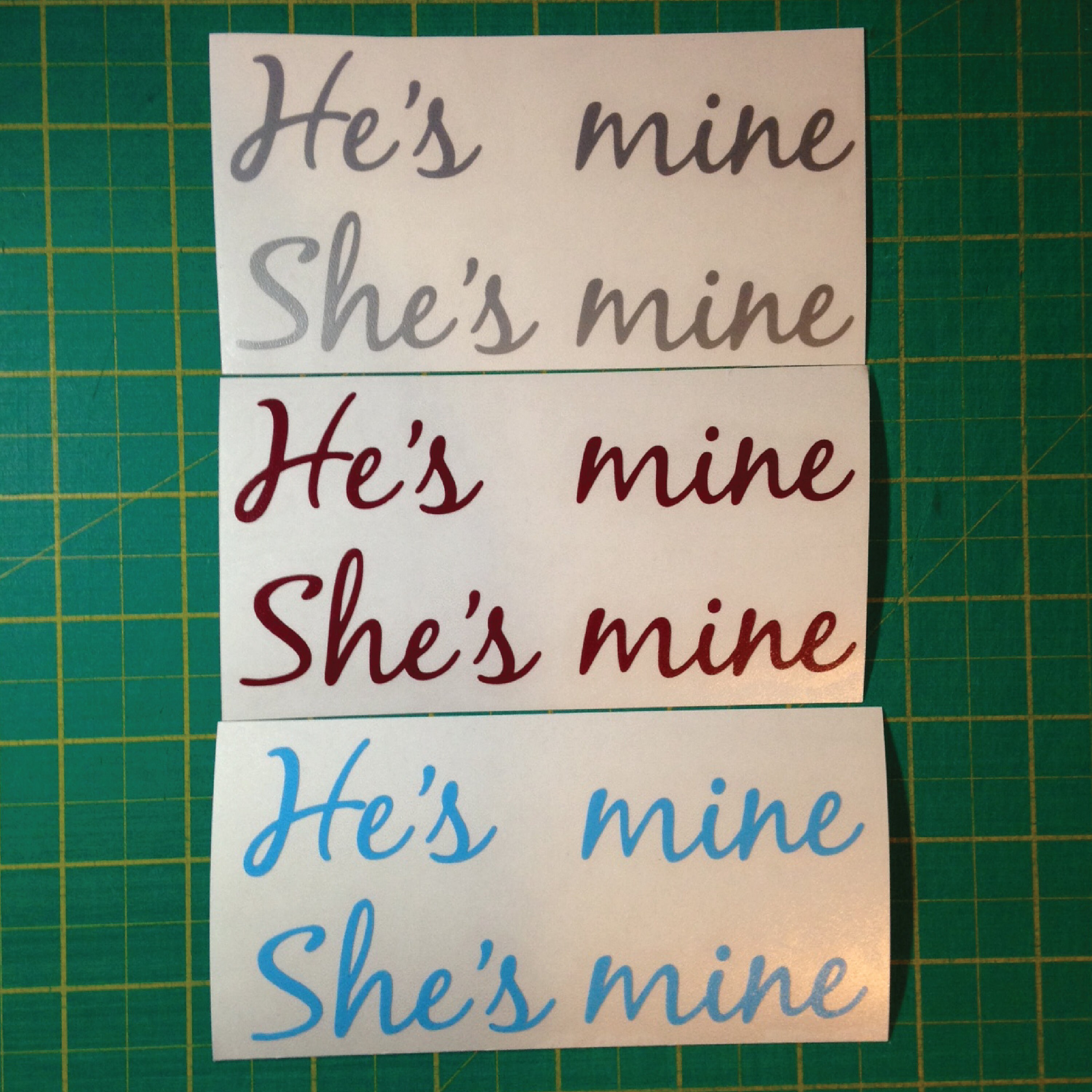 He's Mine She's Mine Wedding Shoe Stickers // - Etsy