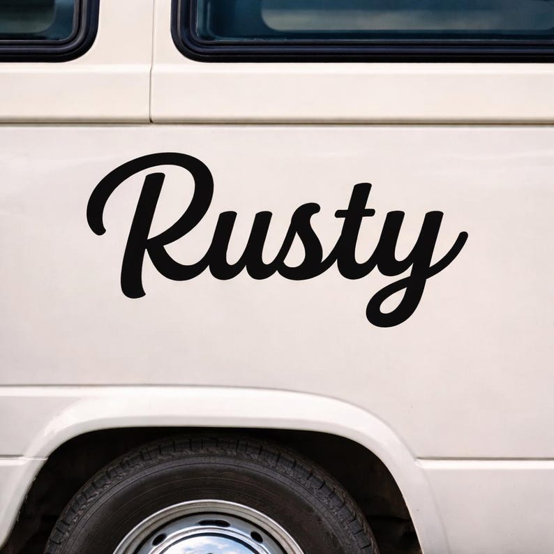 Personalised Camper Van Name Decal | Custom Outdoor Vinyl Sticker - Etsy UK
