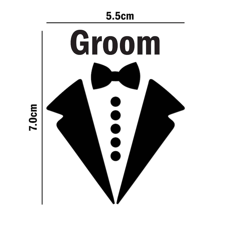 Groomsman Party Wedding Decals. Bow Tie Wedding Stickers. DIY - Etsy UK