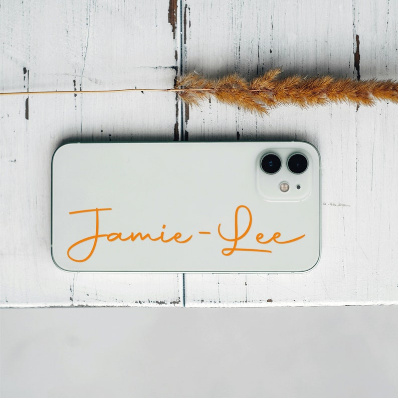 Custom Handwritten Name Decal: Personalised Vinyl Phone Sticker - Etsy