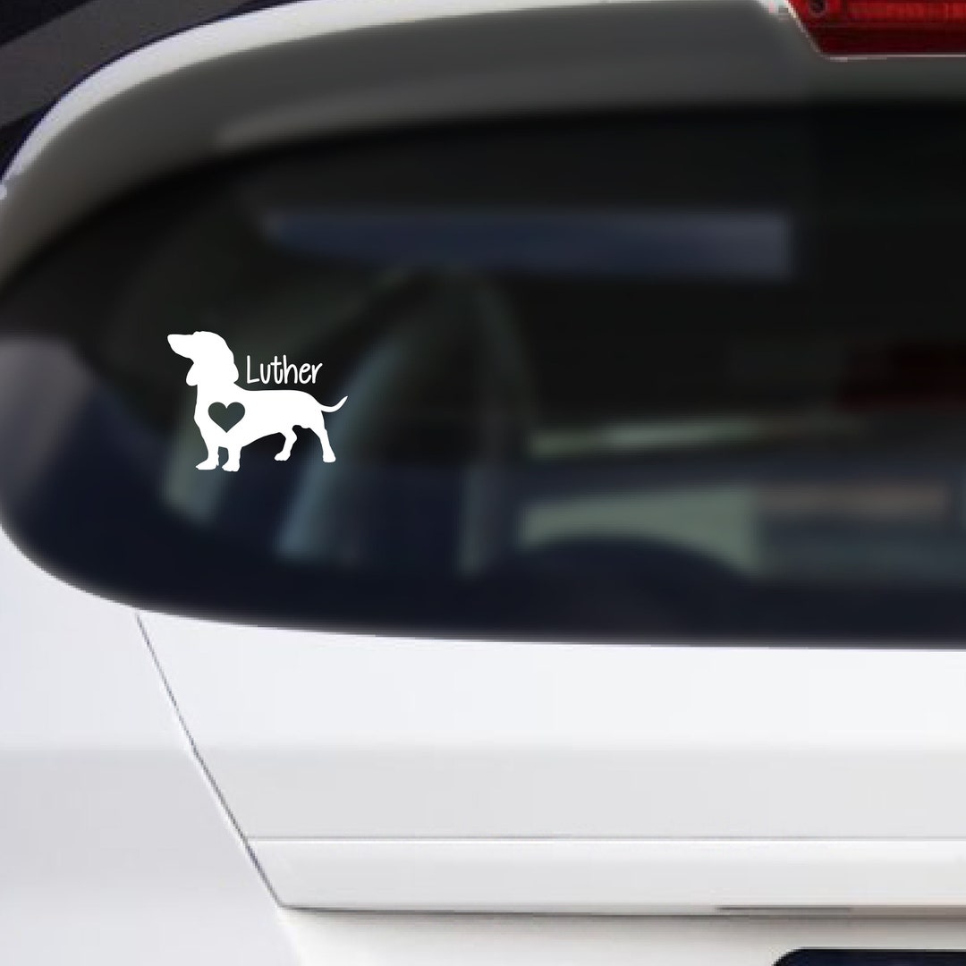 Personalised Dog Breed Car Decal: Custom Pet Name Window Sticker - Etsy