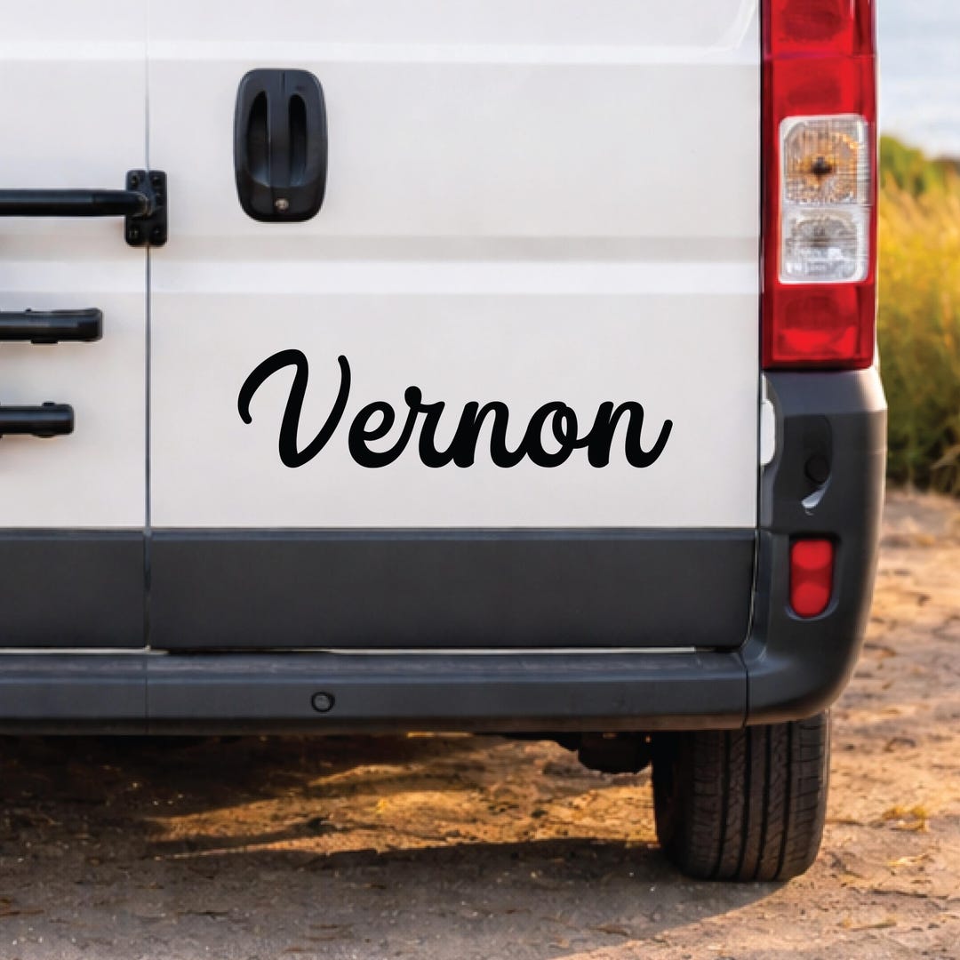 Personalised Camper Van Name Decal | Custom Outdoor Vinyl Sticker - Etsy UK