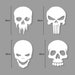 Halloween Skull Decals. Scary Window Decorations. Spooky Party Car Wall ...