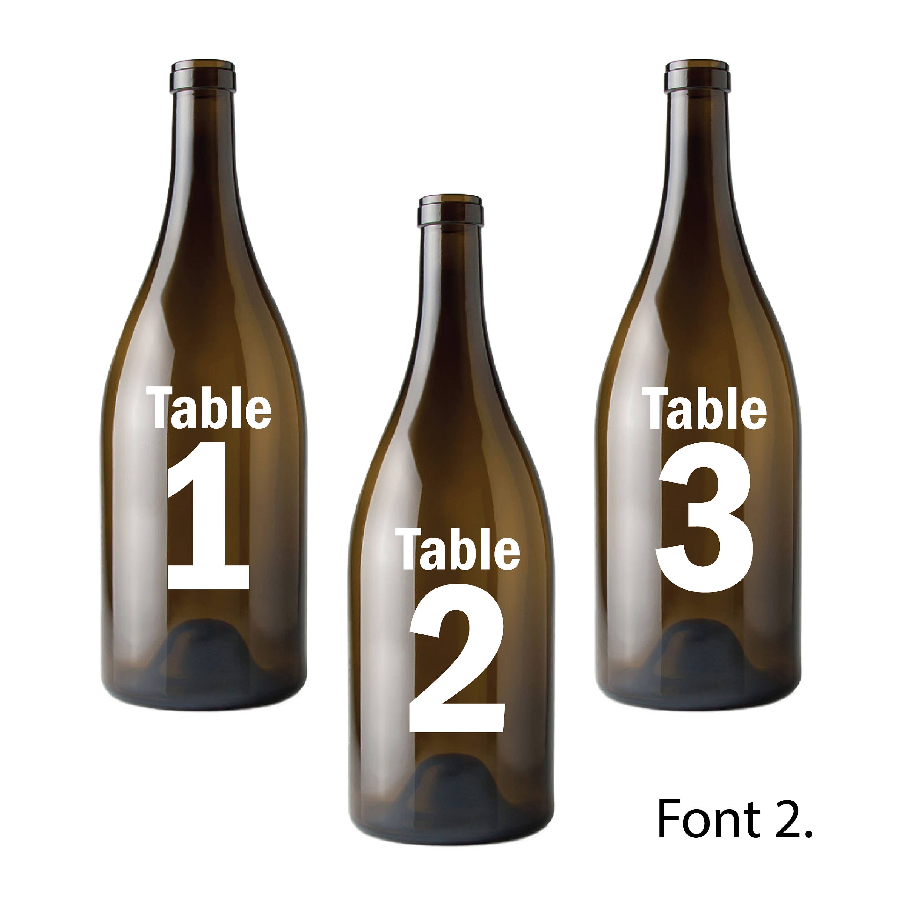 Table Number Decals. Bottle Table Numbers. Seating Plan | Etsy