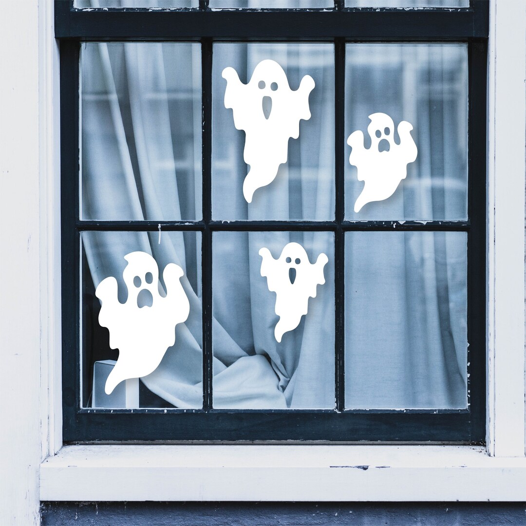 Halloween Ghost Decals. Window Decorations. Spooky Party Transfers - Etsy