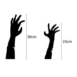 Halloween Zombie Hands Decals. Home Window Decorations. Spooky Party ...
