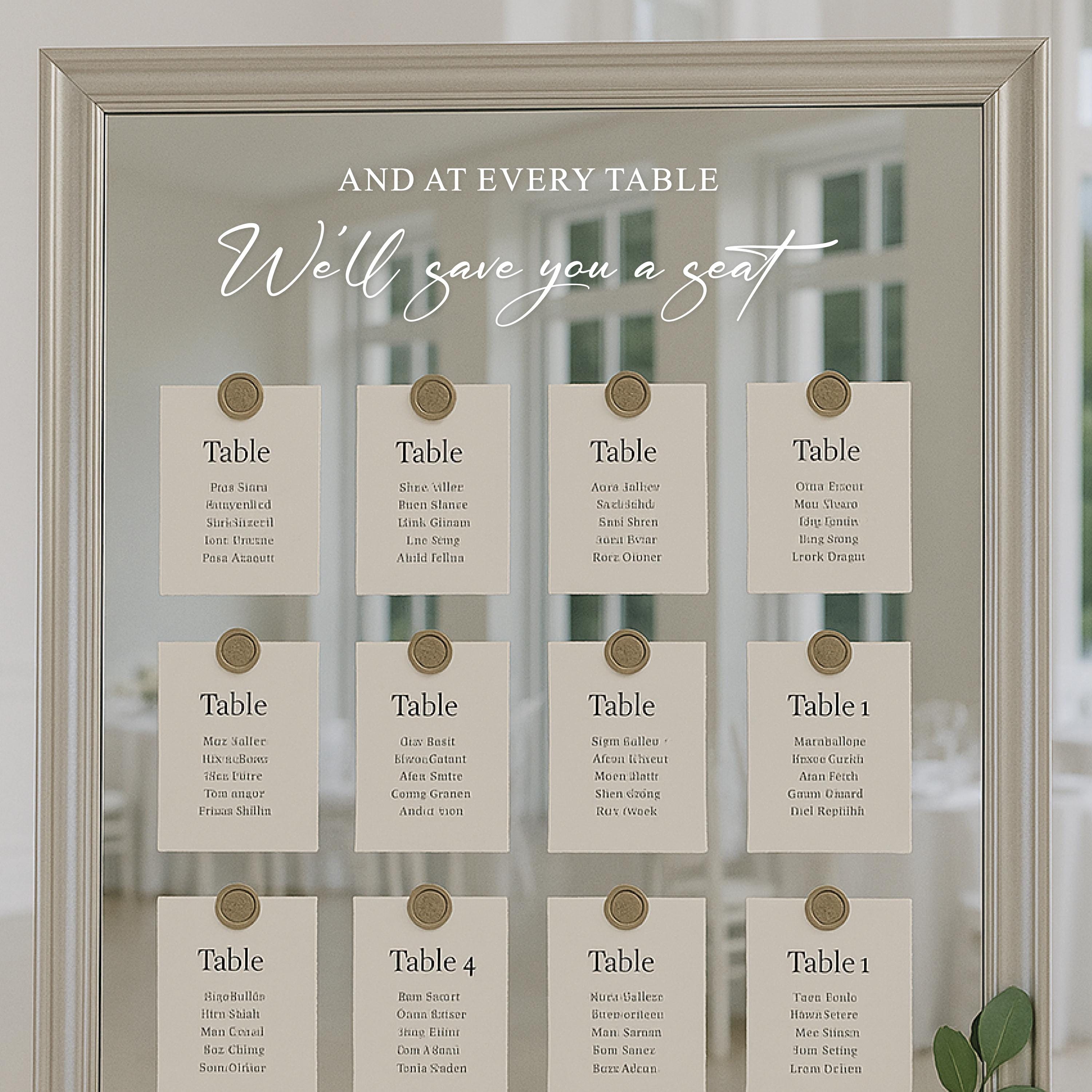 We'll Save You A Seat Heading - Seating Plan Heading - Table Chart ...