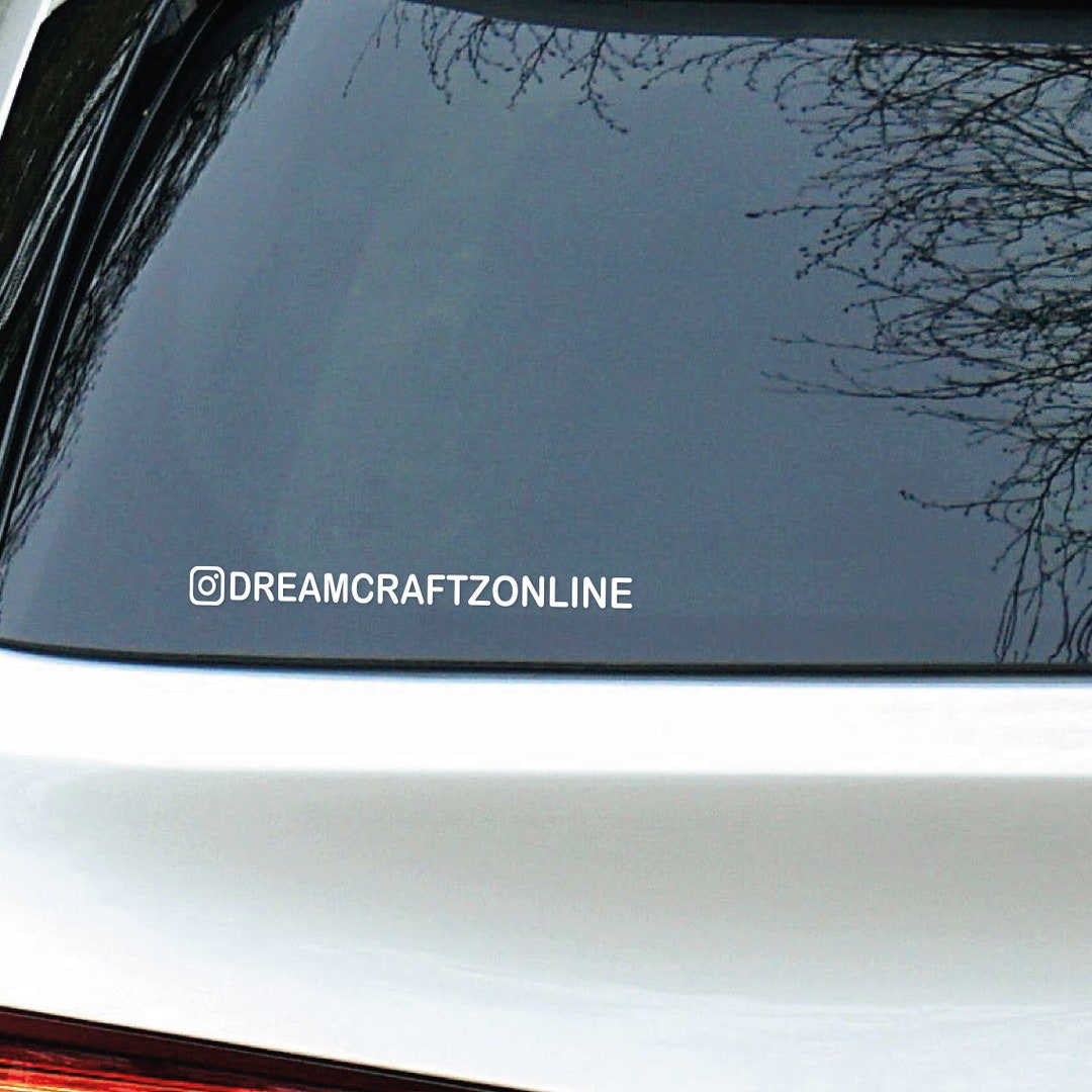 Personalized Instagram Vinyl Decal - Custom Username Sticker - Social ...