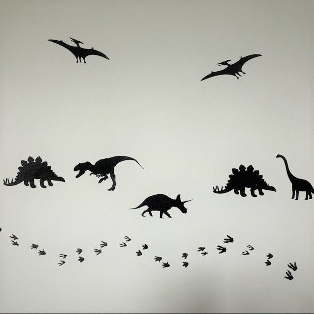 Dinosaur & Footprints Decal Pack // Looks Great in Your - Etsy Canada