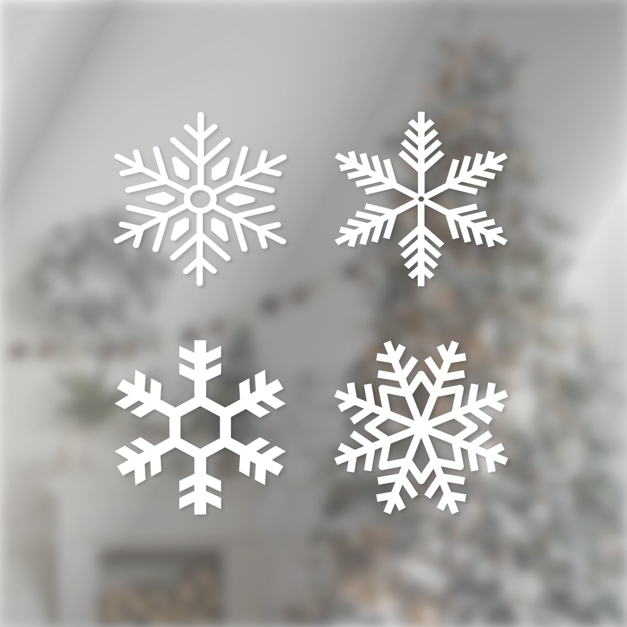 30 Snowflakes Window Decals Xmas Window Stickers Shop Front - Etsy