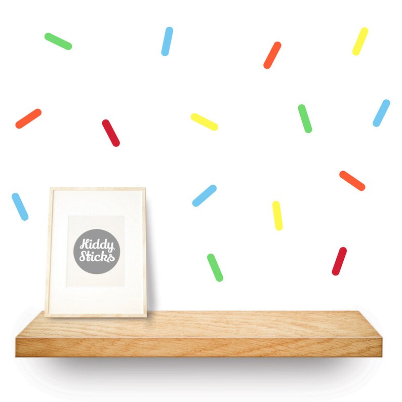 Rainbow Colour Sprinkle Shaped Wall Decals / Stickers - Etsy UK