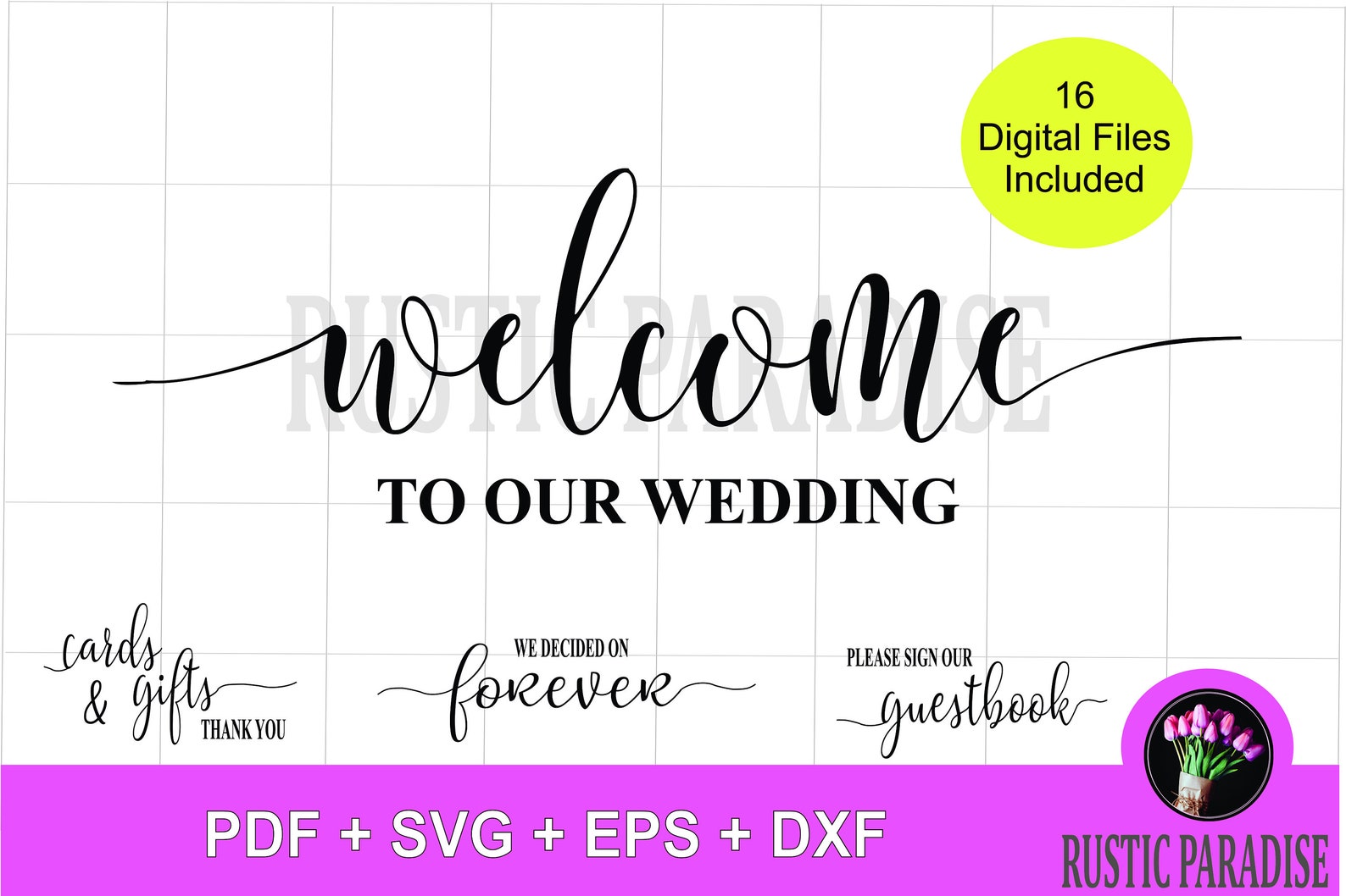 Wedding Welcome Sign Svg, Welcome to Our Wedding Sign, Personalized ...