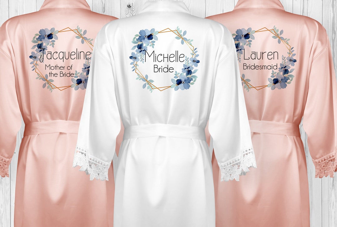 Personalised Bridal Party Robes, Bridesmaid Robes, Wedding Dressing ...