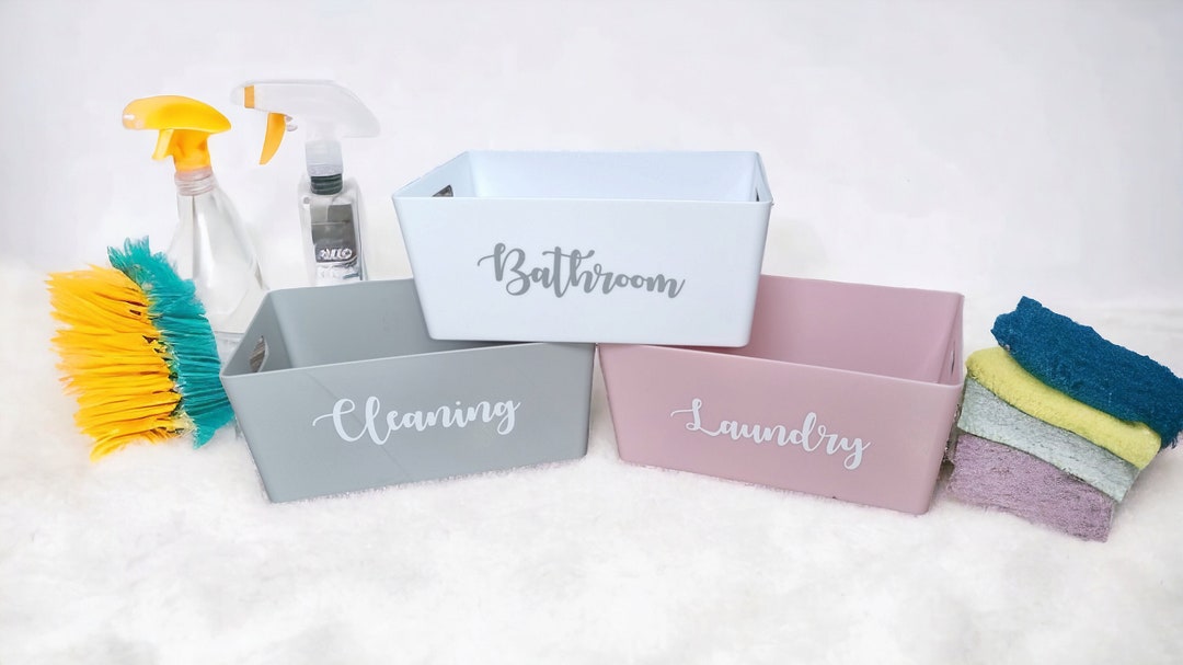 Personalised Storage Boxes, Cleaning Cupboard Organisation, Kitchen ...