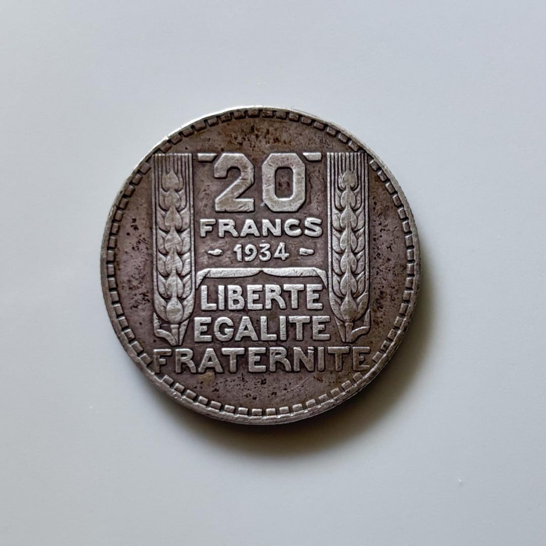 20 francos de Turín 1934 / Moneda francesa antigua - Etsy España