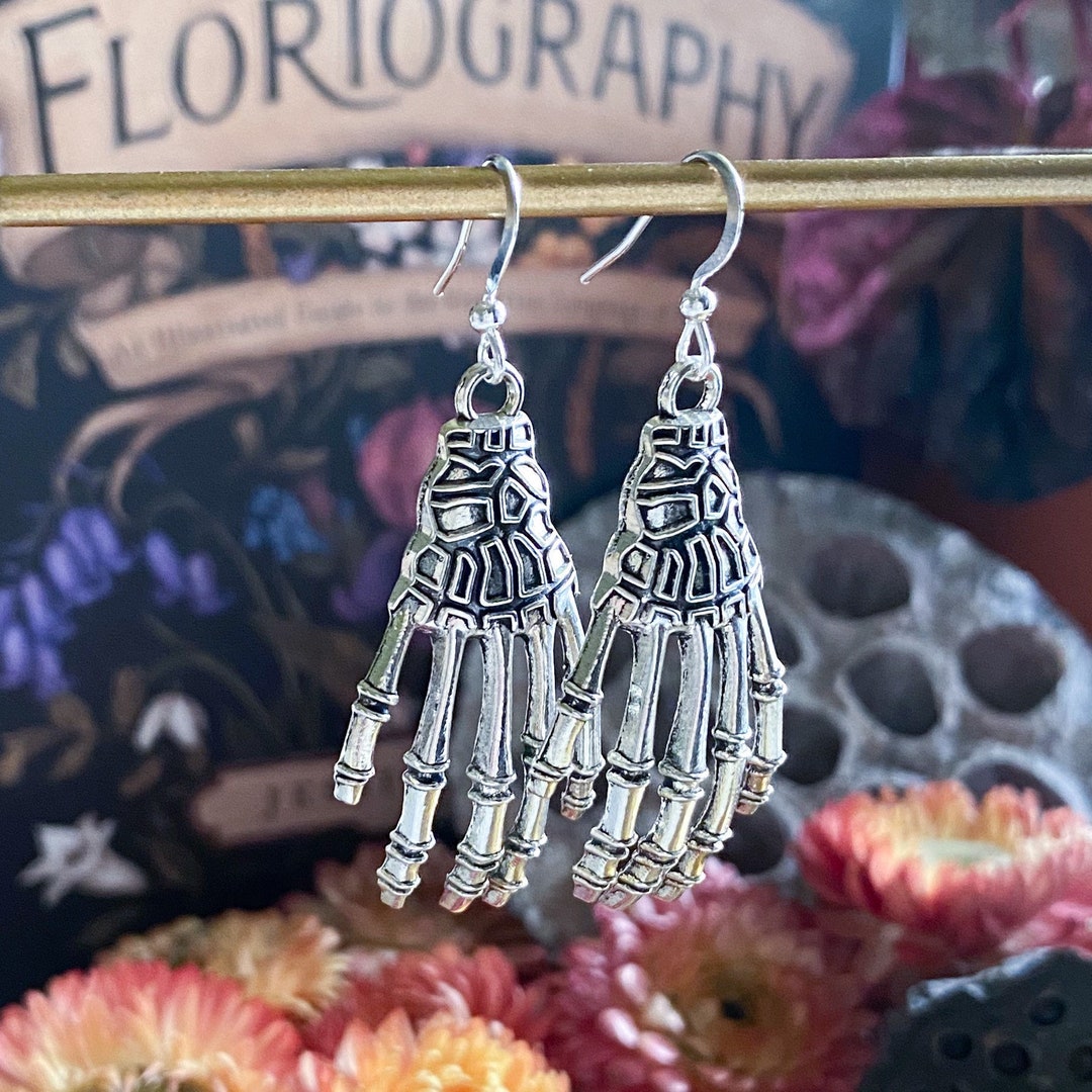 Skeleton Hand Earrings Skull Jewellery - Etsy