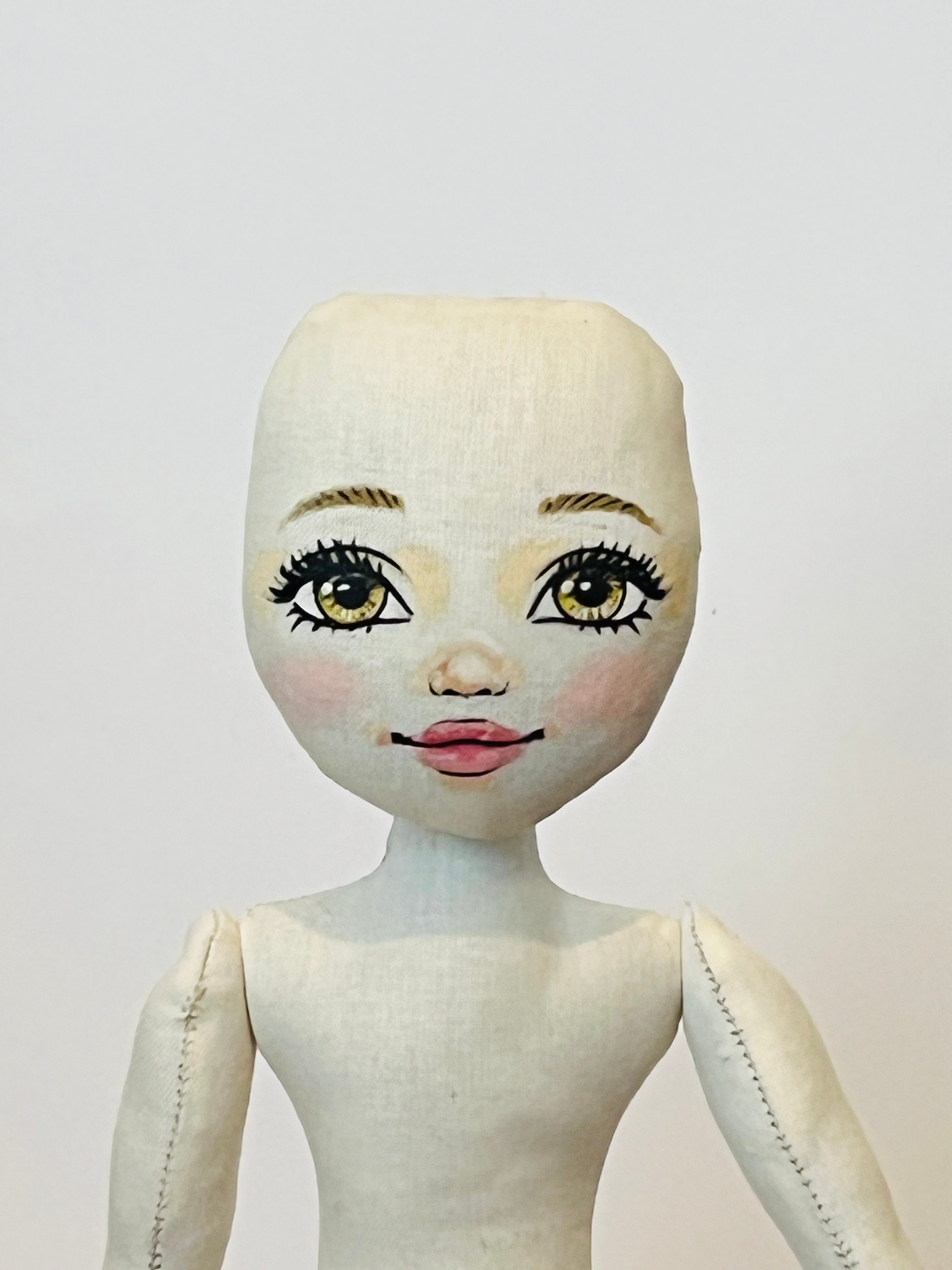 Blank Doll Body With Painted Face 10.43 " ( 26.5cm) , Doll Body, Cloth ...
