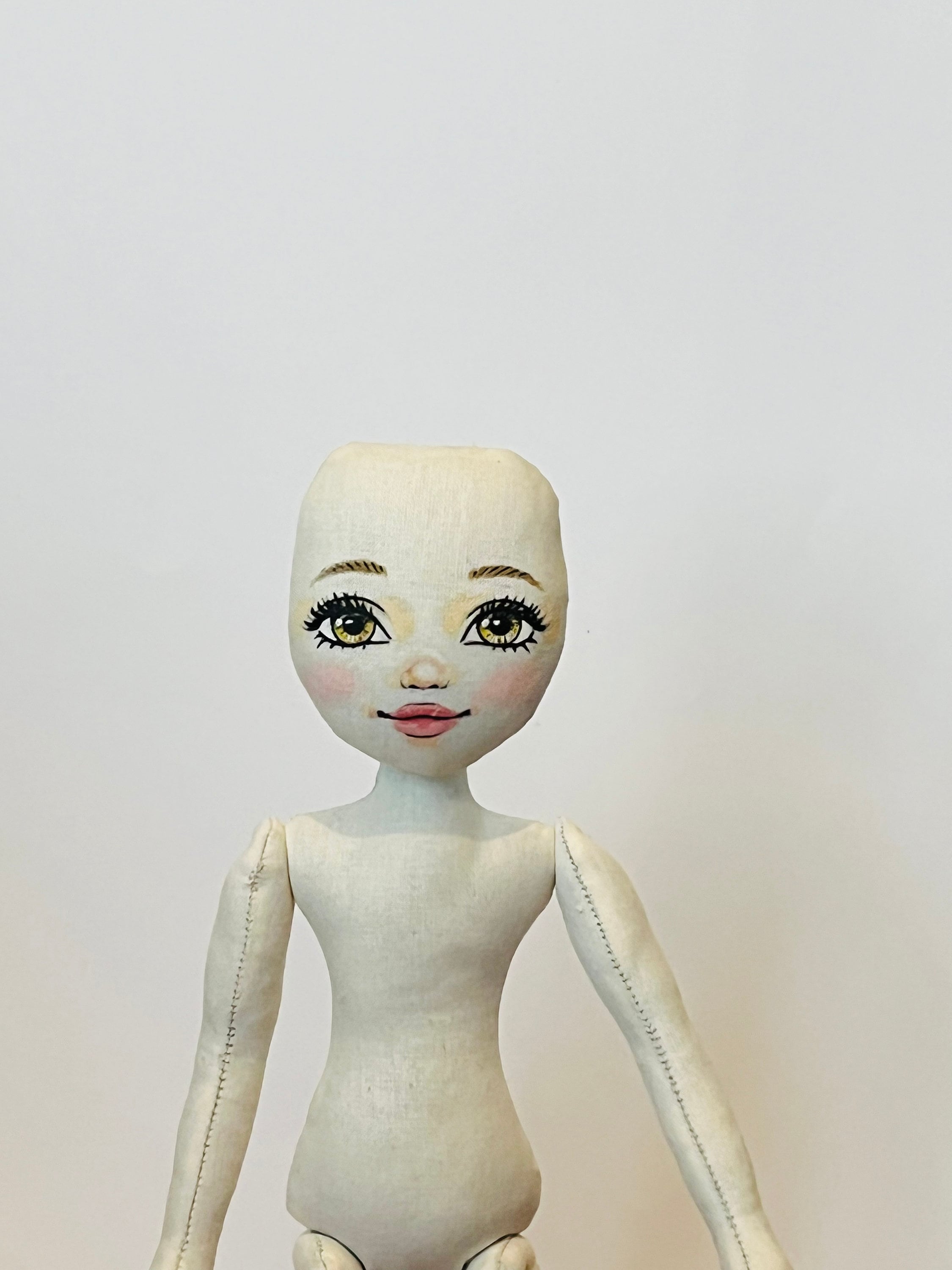 Blank Doll Body With Painted Face 10.43 " ( 26.5cm) , Doll Body, Cloth ...