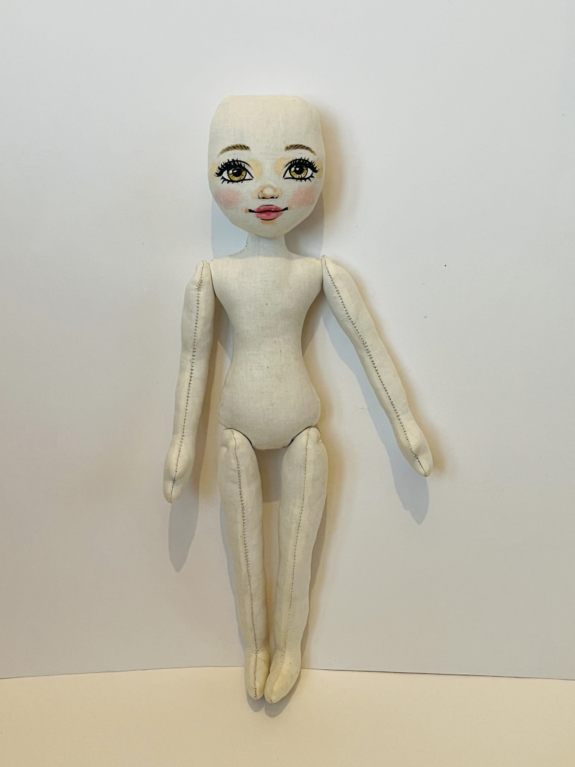Blank Doll Body With Painted Face 10.43 " ( 26.5cm) , Doll Body, Cloth ...