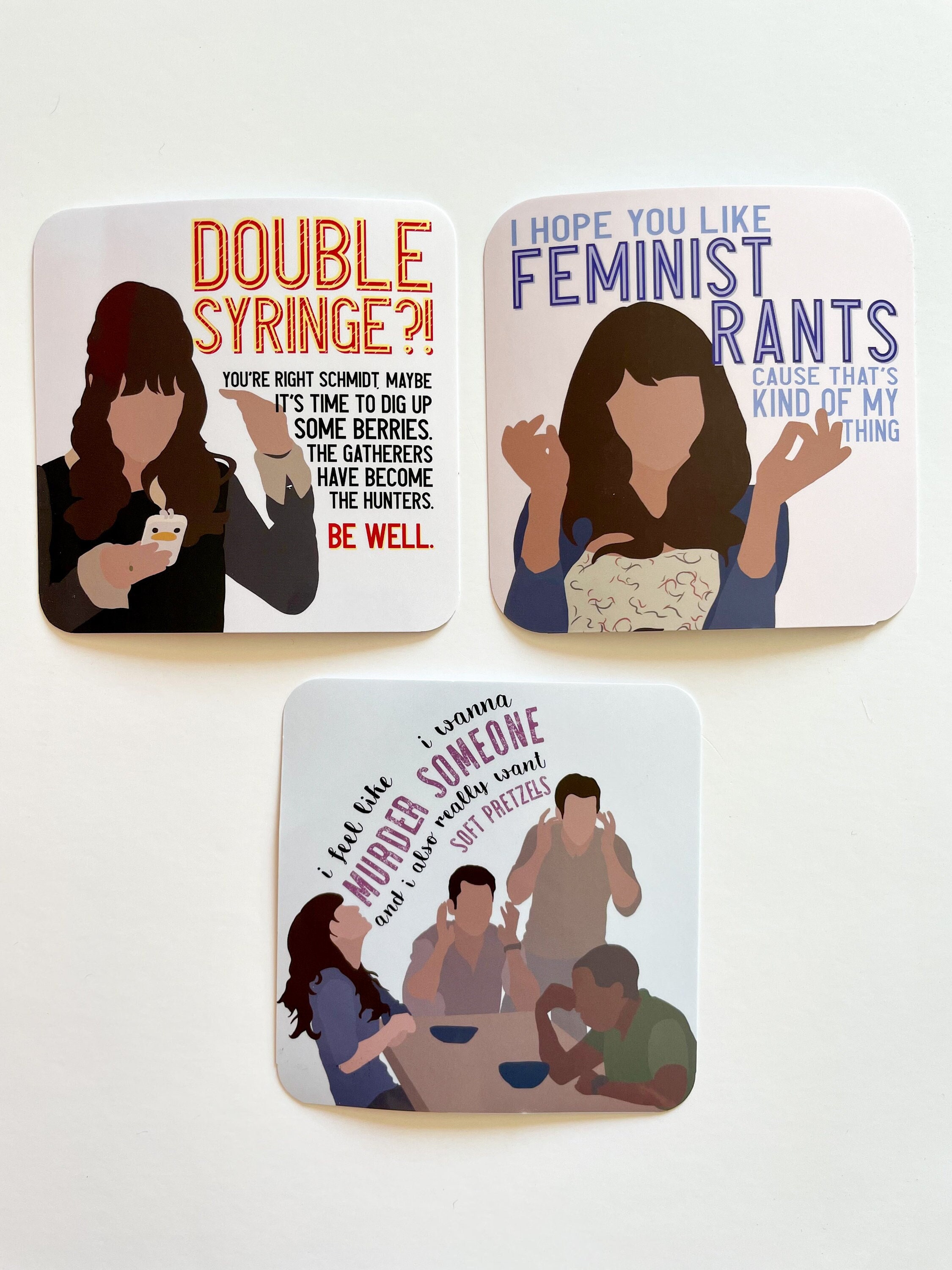 New Girl Sticker Pack Jessica Day Quotes 3x3 Glossy Plus a FREE ...