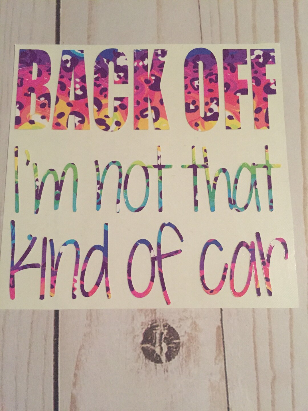Back off Car Decal - Etsy